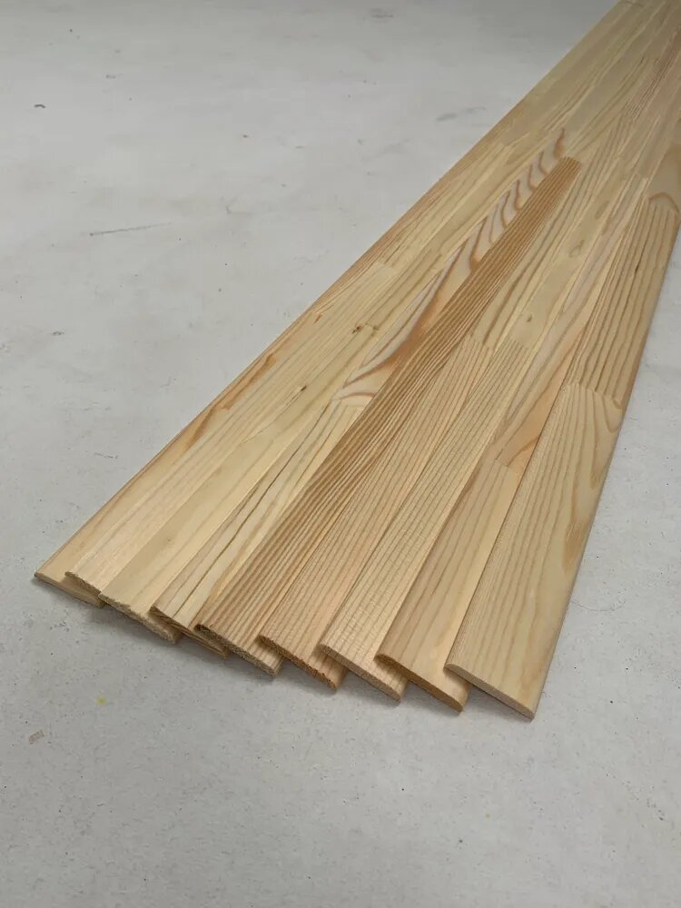 Раскладка деревянная, нащельник 6х40х2000 мм, Экстра сорт, 10 шт, сосна сращенная