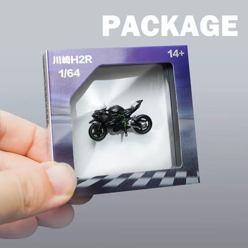 Модель Мотоцикла H2R Из Сплава, Масштаб 1:64, Литая Металлическая Коллекционная Игрушка Для Детей, Подарок, Коллекция