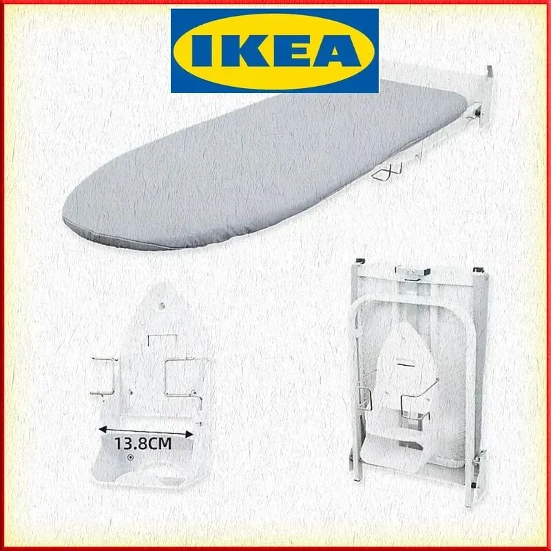 IKEA Настенная гладильная доска для дома с серым чехлом и съемным чехлом