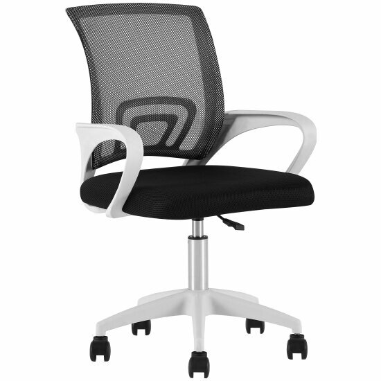 Кресло офисное Stool Group TopChairs Simple SN, черный, пластик белый
