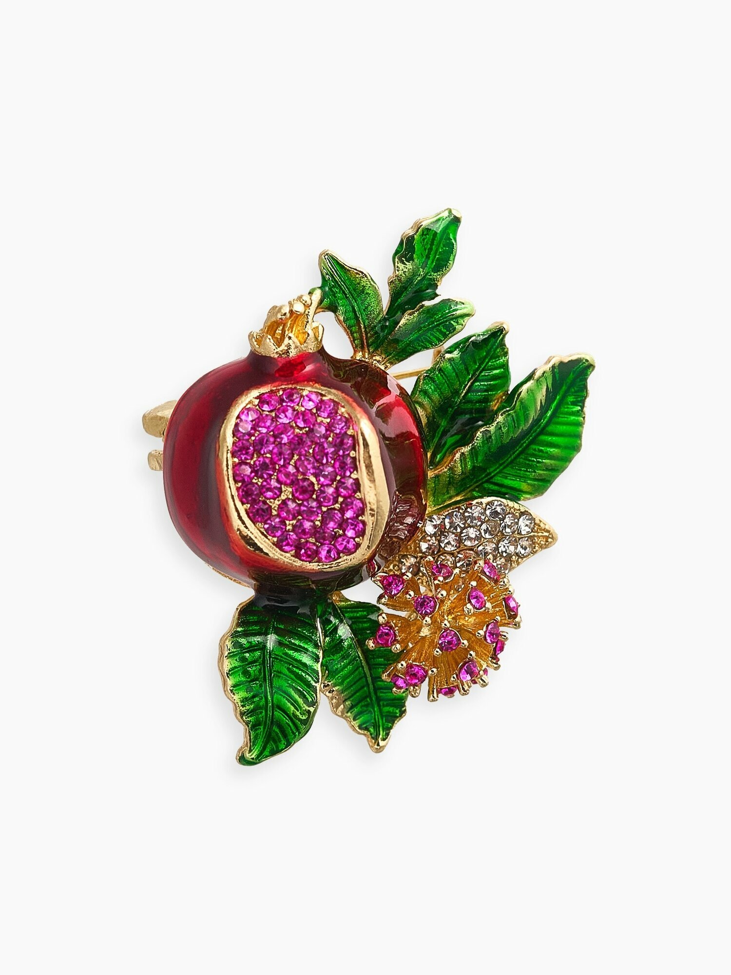 Брошь, эмаль, стразы