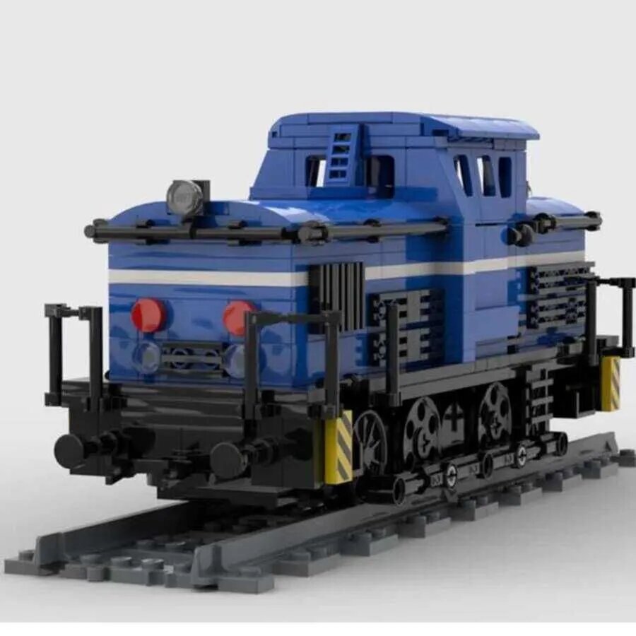 488 шт. MOC Br дизельный локомотив, модель поезда, строительные блоки