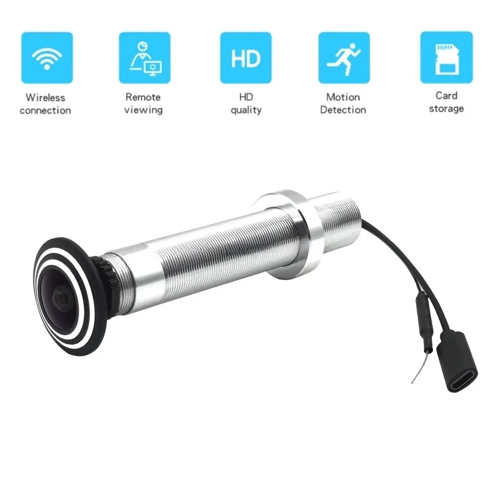 GENIUSPY V380 Pro 3Мп Wi-Fi Глазок, EU Plug, Black NO TF Card