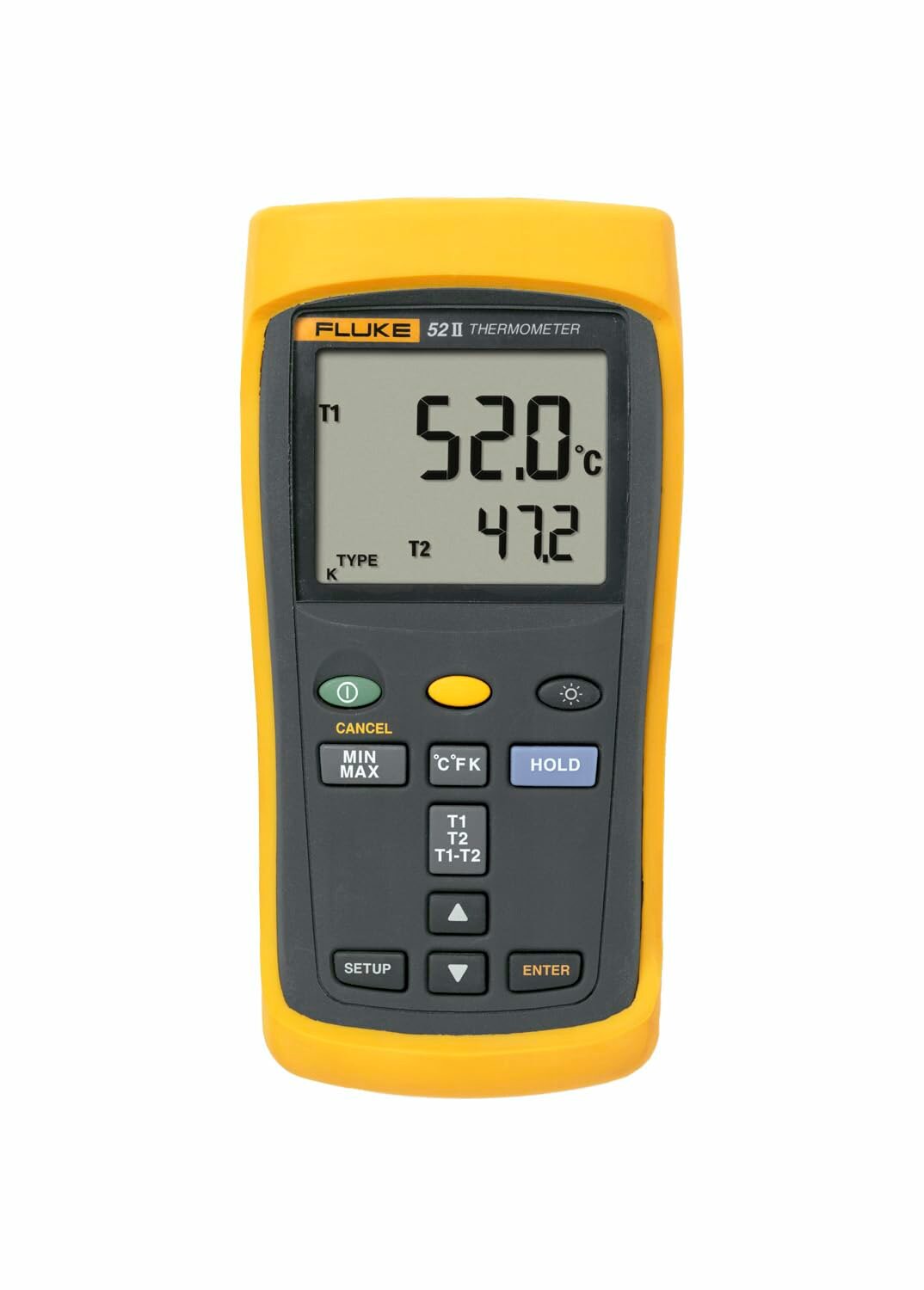 Двухканальный цифровой термометр Fluke FLUKE-52-2 60HZ 52-2 60HZ, профессиональный, для промышленности и лабораторий