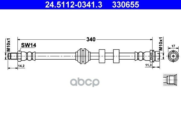 Шланг тормозной Ate арт. 24511203413