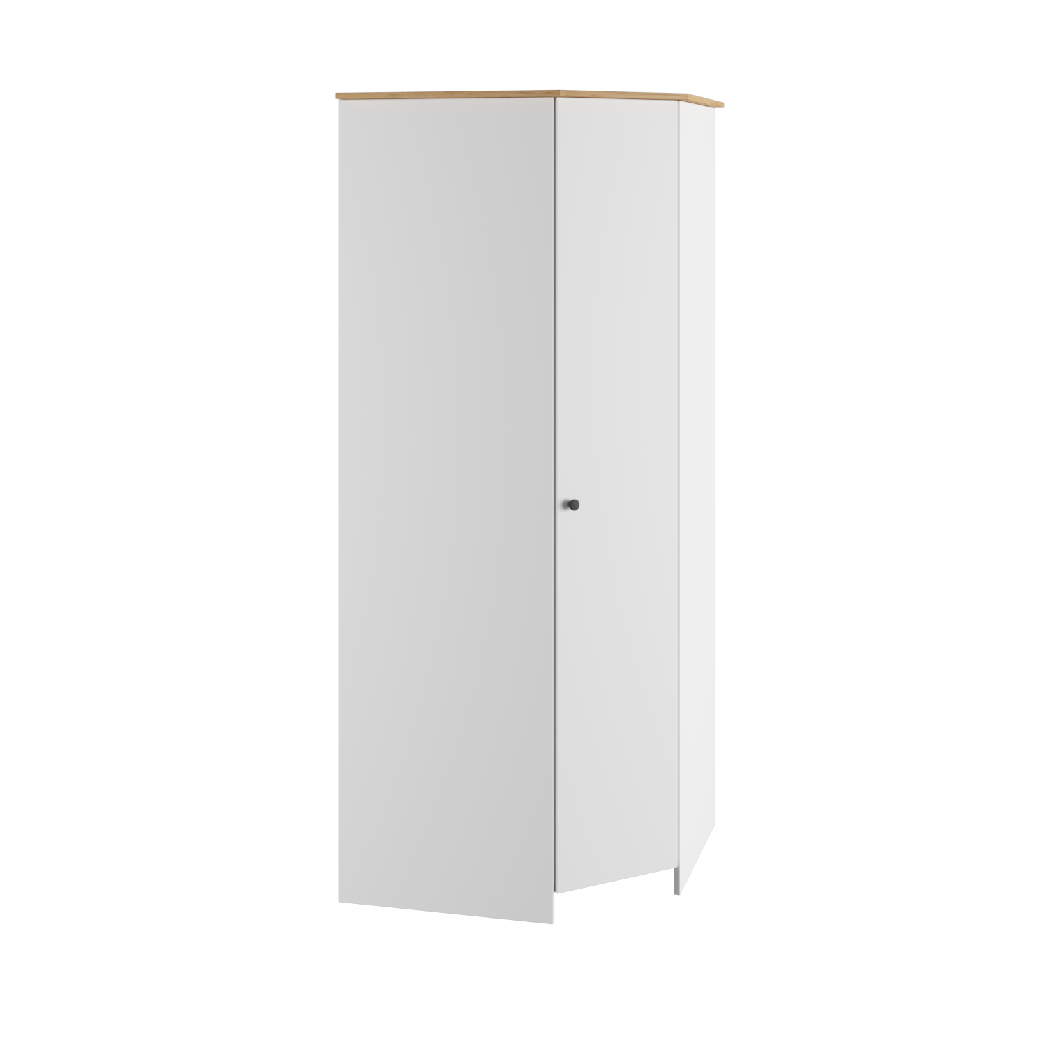 Шкаф для одежды угловой "Теодора", белый/золотой