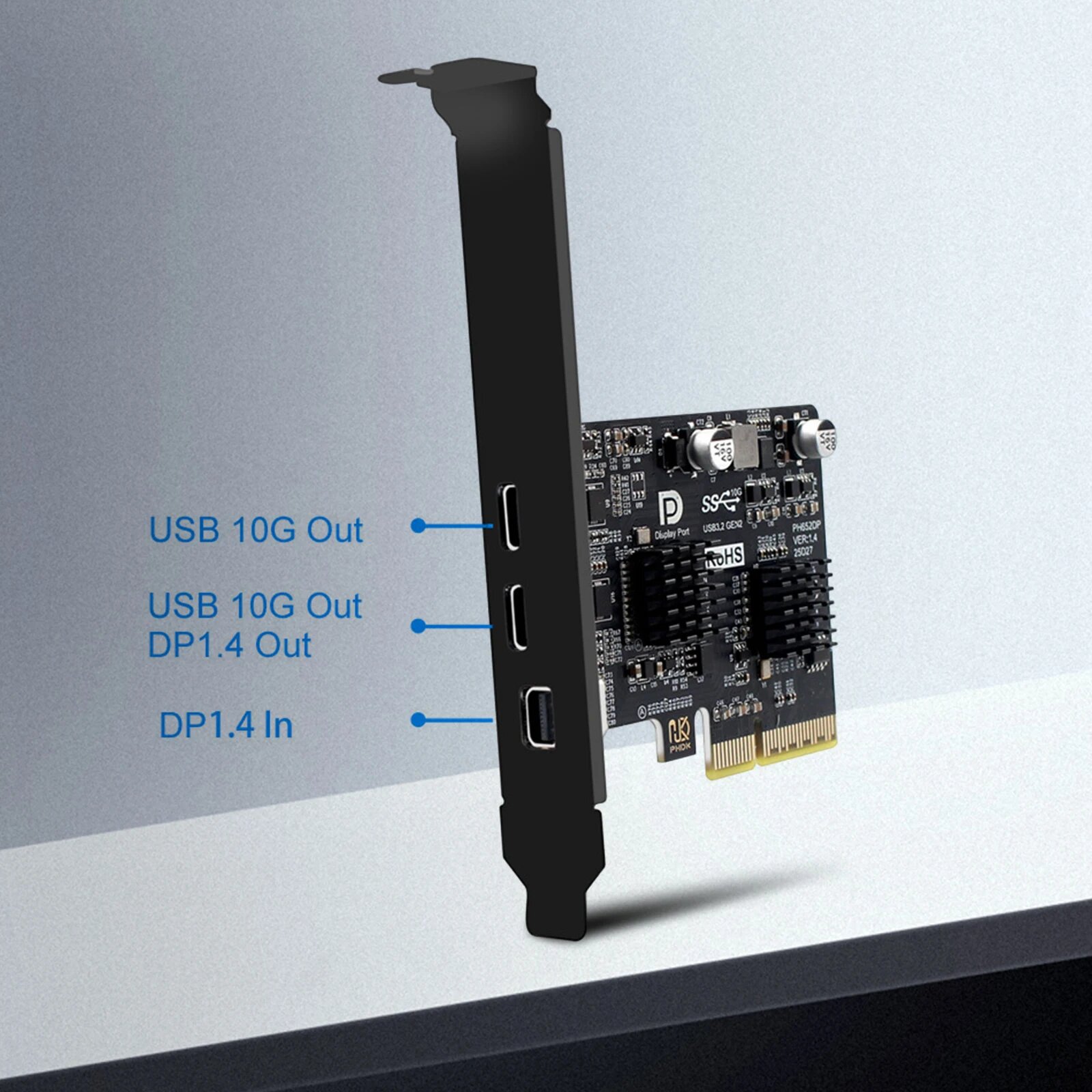 USB3.2 DP Видео Адаптер карта PCI-E для USB-C — фото 1