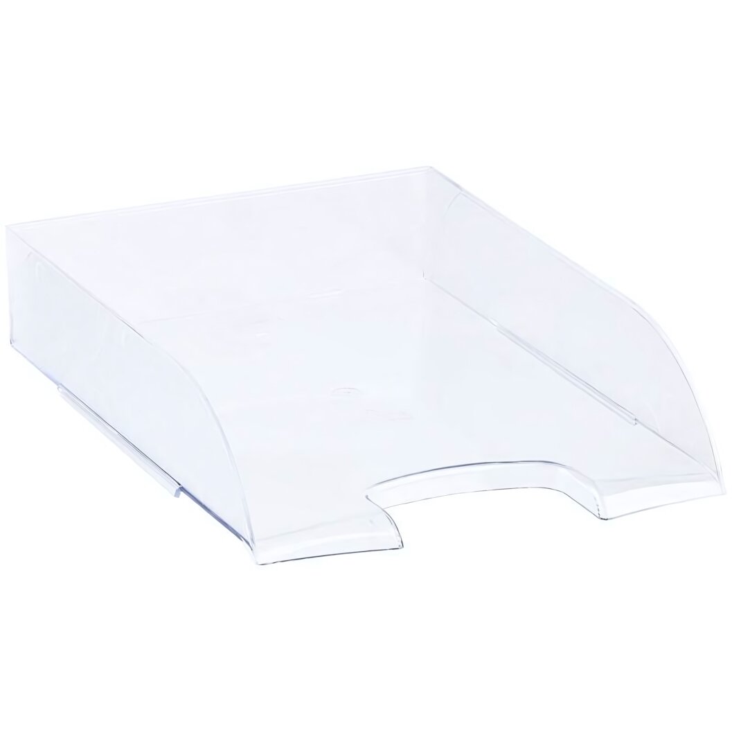 Лоток для бумаг прозрачный, горизонтальный «Дельта», 1 секция, 60х315х250 мм