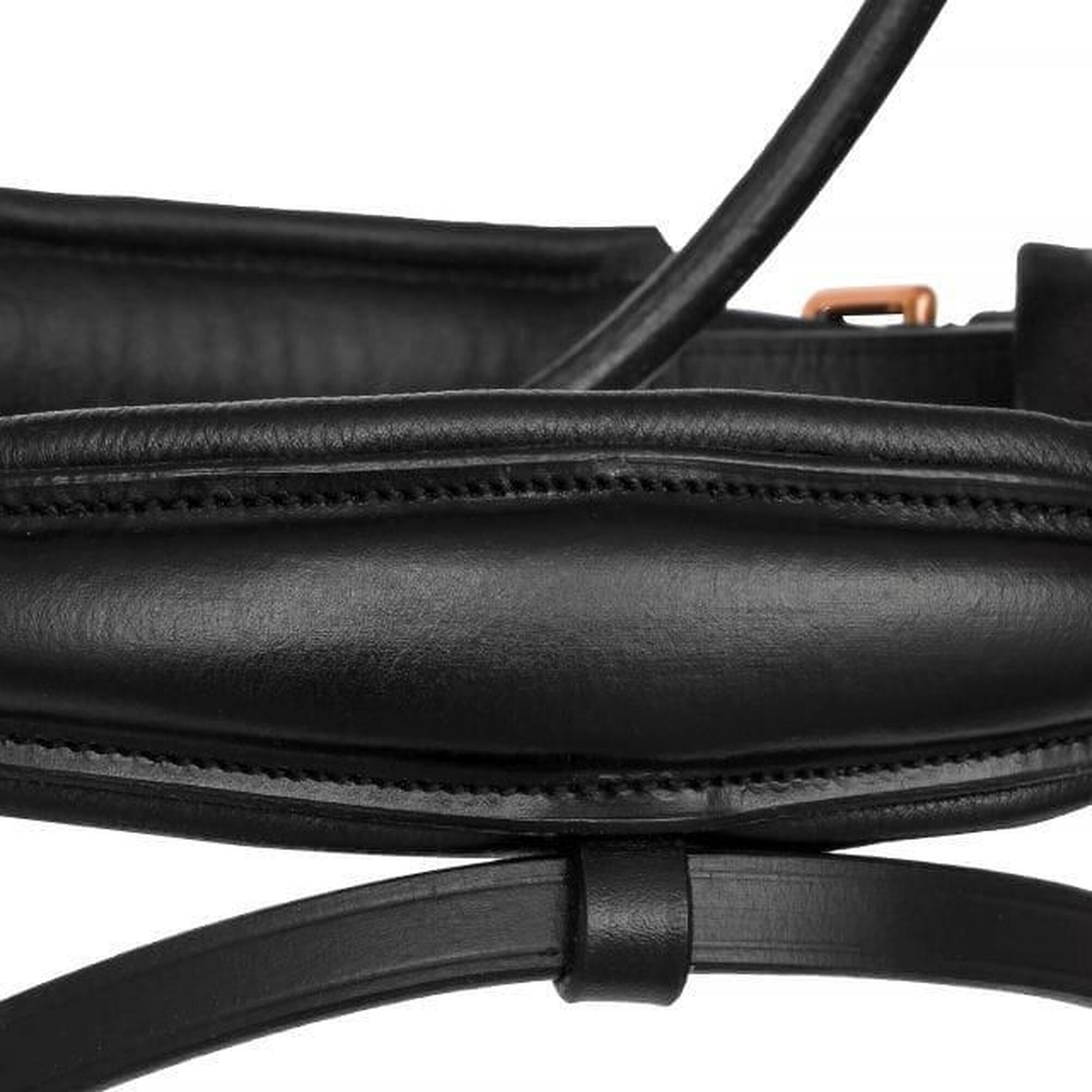 Decathlon Уздечка для лошади и пони Equestrian Queen Io кожаная, с розово-золотой фурнитурой - FS