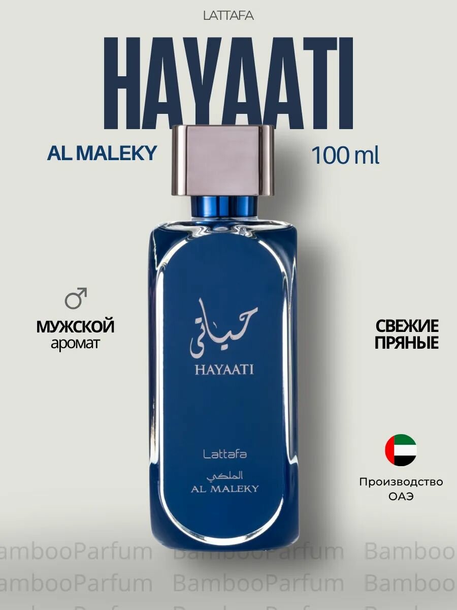Духи мужские арабские Hayaati Al Maleky 100 мл