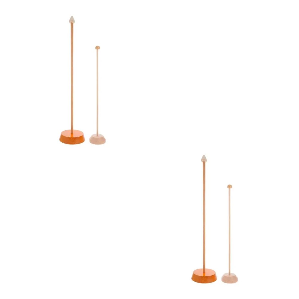 Набор из 4 деревянных мини-флажков для офисного и настольного декора