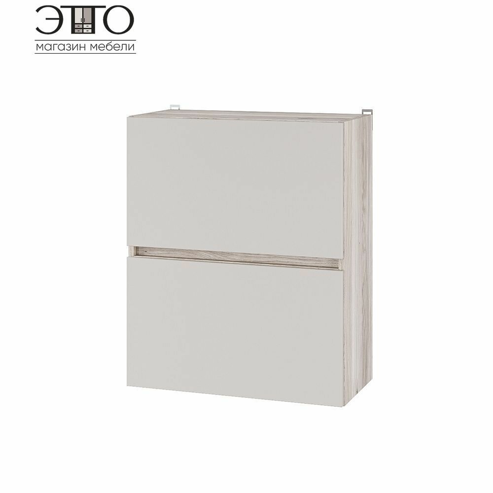 Берген Лайт Шкаф 6в2 0,6м Дуб смоки/ Кашемир