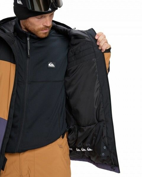 Куртка сноубордическая Quiksilver Базовая коллекция, размер S, коричневый — фото 1