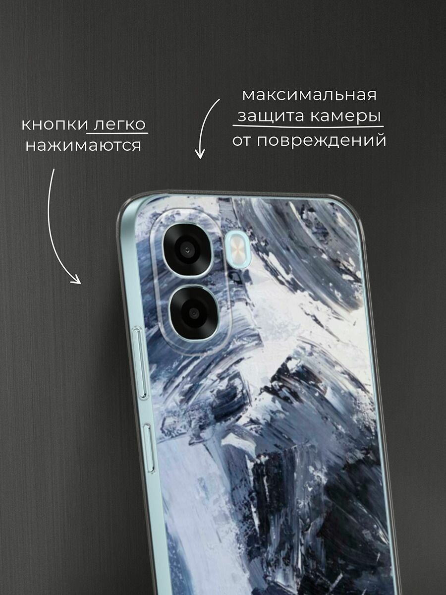 Силиконовый чехол на Oppo A6x / Оппо A6x с принтом Абстракция живопись — фото 1