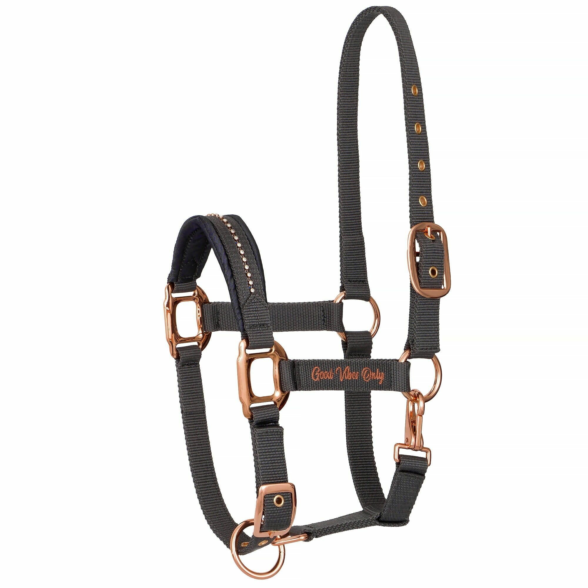 Недоуздок для лошадей и пони Equestrian Queen Amsterdam 23SS, Decathlon, Цвет: Серый, Размер: CS