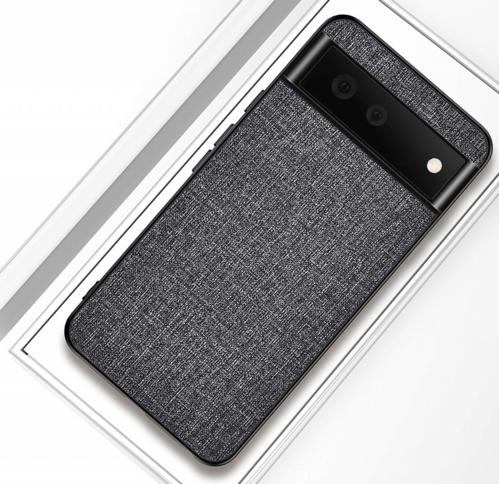 Чехол накладка MyPads Trama premium для Google Pixel 7 Pro из силикона с текстурным покрытием, серая