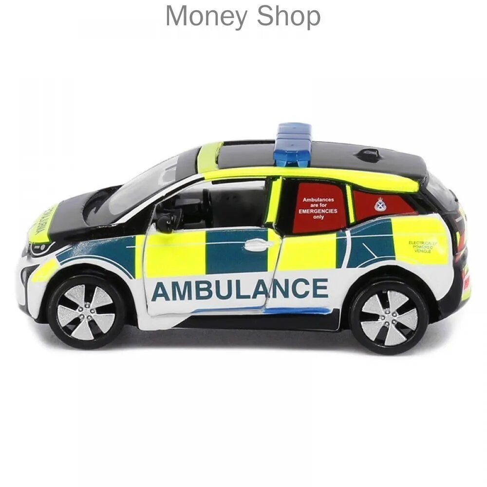 Игрушечная машинка Tiny BMW i3 Scottish Ambulance Service, масштаб 1/64, ABS пластик, коллекционная модель — фото 1