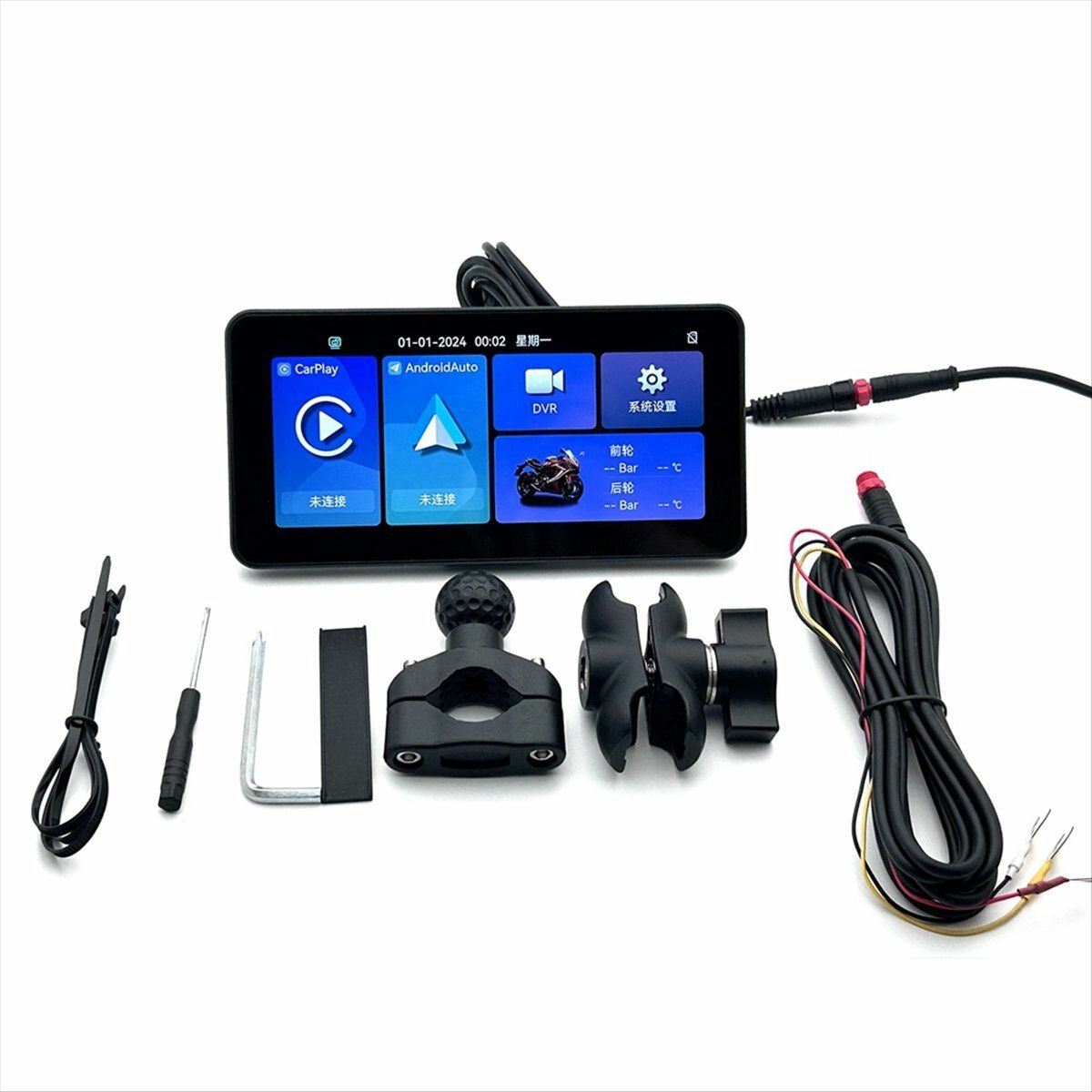 6,25-дюймовый беспроводной сенсорный экран GPS-навигатора Carplay для мотоцикла