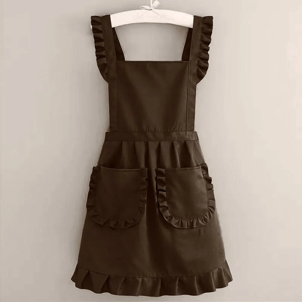 Фартук "Кофе", 70x95 см, защитный, с карманом, хаки, полиэстер