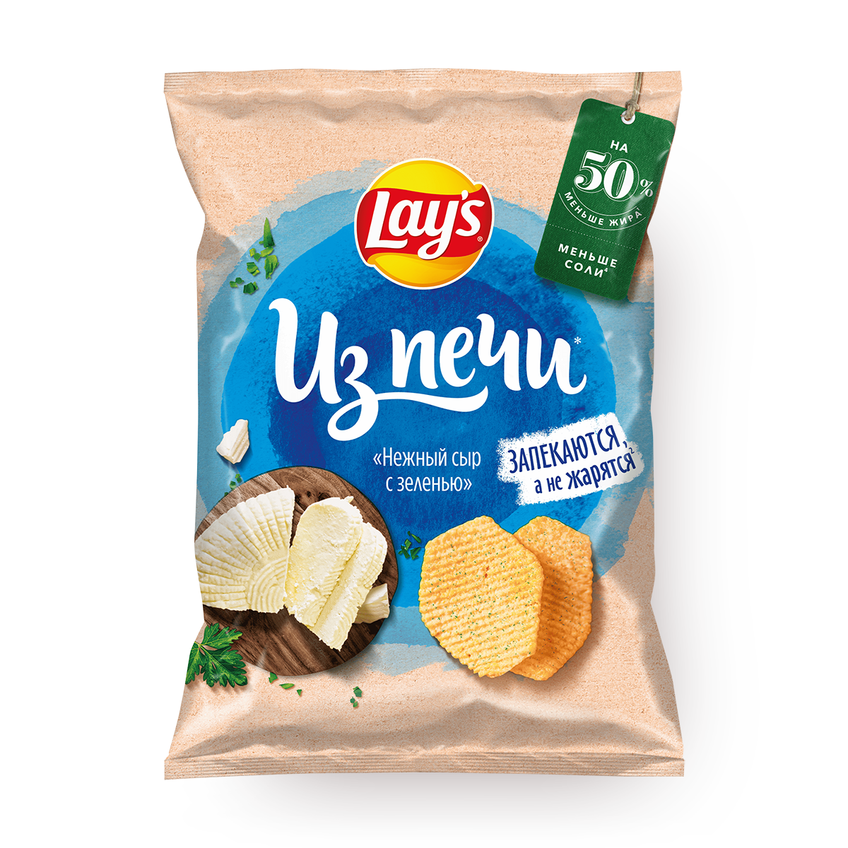 Чипсы Lay's "Из печи", сливочный сыр-зелень, картофельные, 85 г
