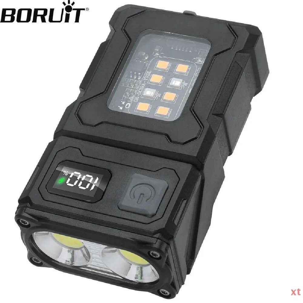 BORUIT Фонарь-прожектор для кемпинга, портативный светодиодный фонарик, водонепроницаемый фонарь