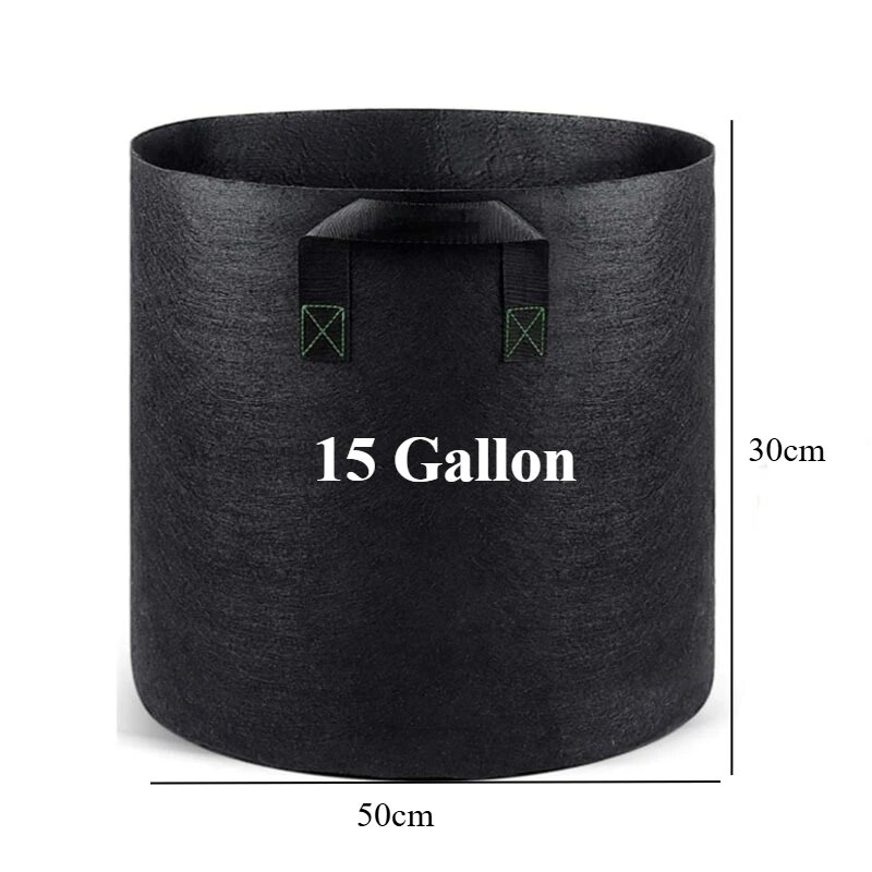 Мешки для выращивания растений 5/10/15/30 галлонов Зеленый, 4pcs, 15 Gallon