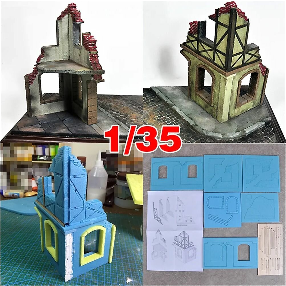 Cor 1/35 сборная модель дома диорама
