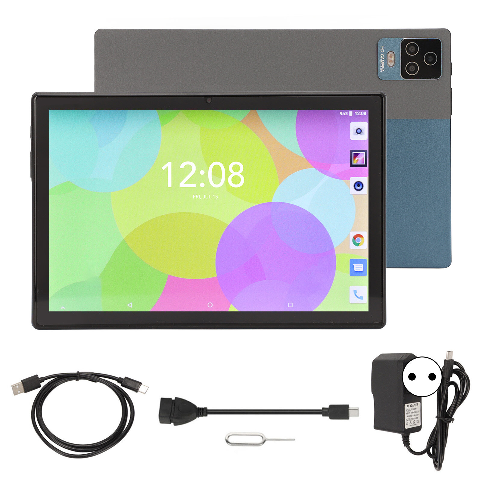 Планшет 10.1 Android 8.1, 4/32 ГБ, две SIM, 5/13 МП, 2.4G/5G WiFi, HD, синий Евровилка