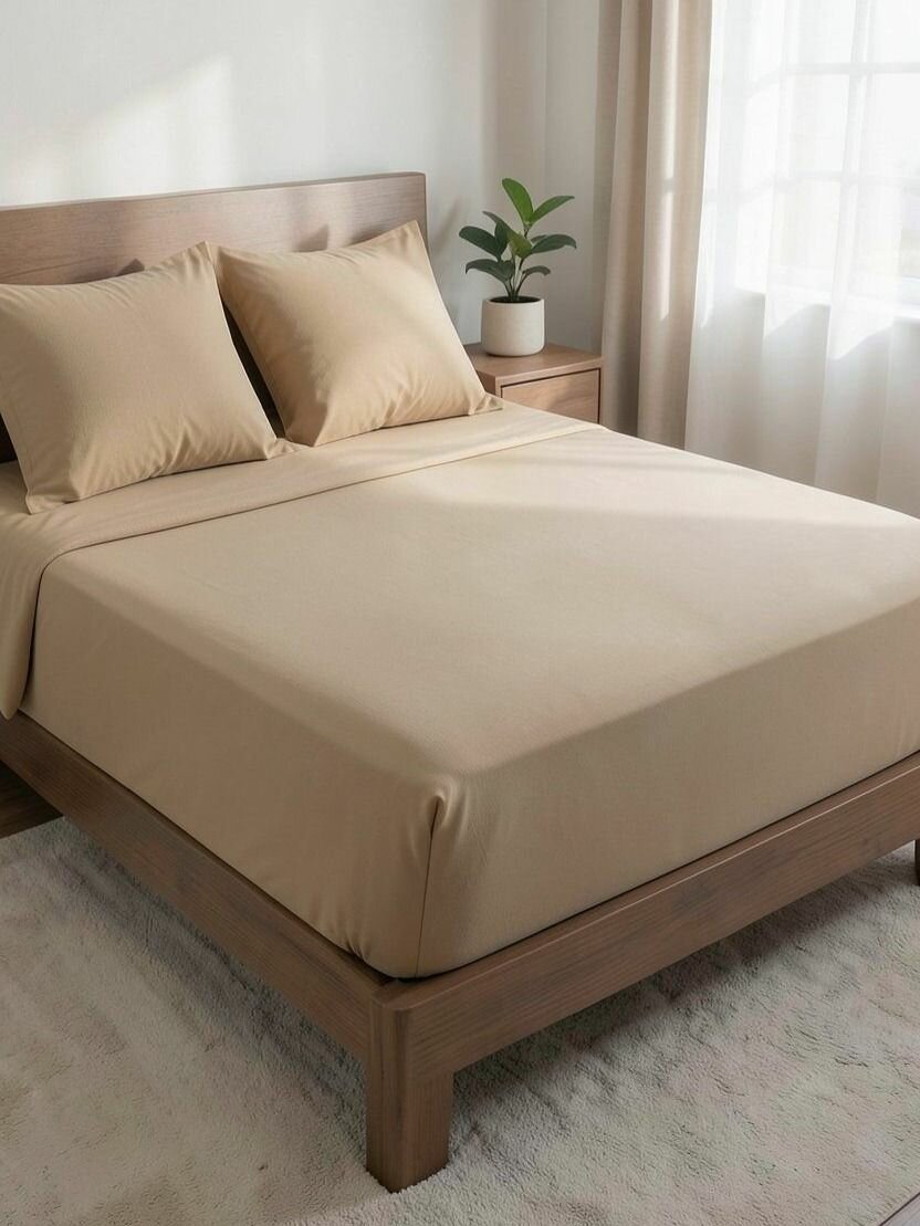 Простыня махровая (производство Иваново): "Кофейный аромат" - размер 180 200, высота борта 20 см.