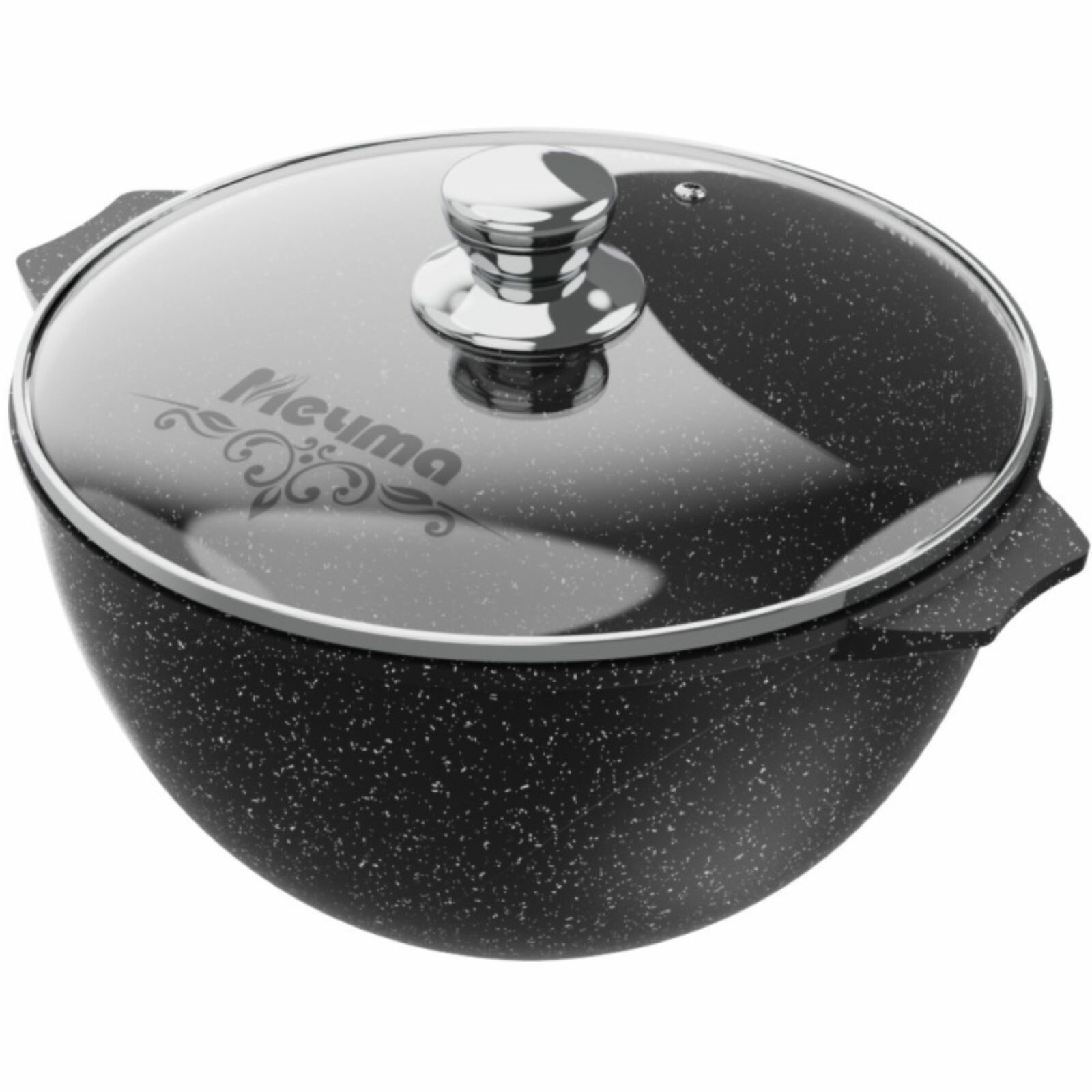 Казан Для Плова Гранит Black 10л d360 h170 АП Ст/Кр Мечта 511802