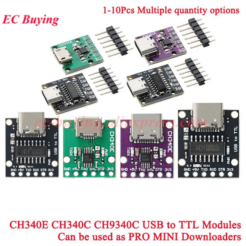 CH340E USB to TTL Type-C Модуль — фото 1