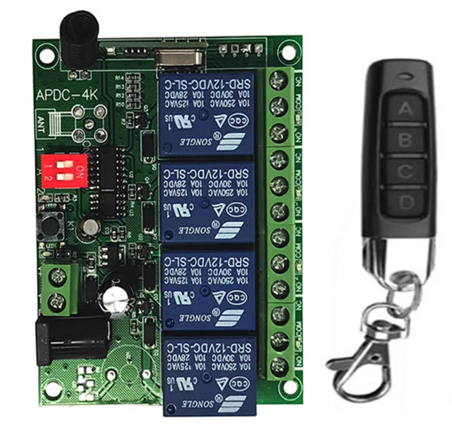 Беспроводной пульт дистанционного управления Xuanlongyuan 433МГц 4 канала C 24V