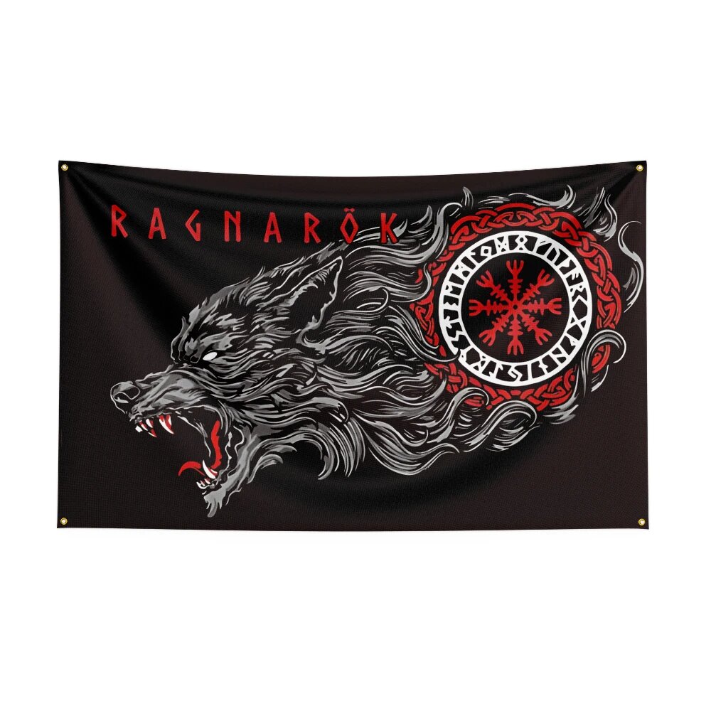 Фотофлаг Викинги 3х5 футов 90 x 150cm, A