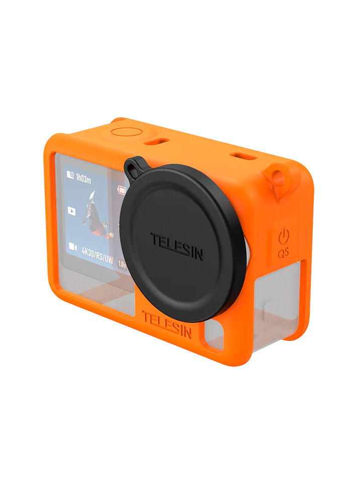 TELESIN Силиконовый защитный чехол для DJI Osmo Action 6 с крышкой для объектива