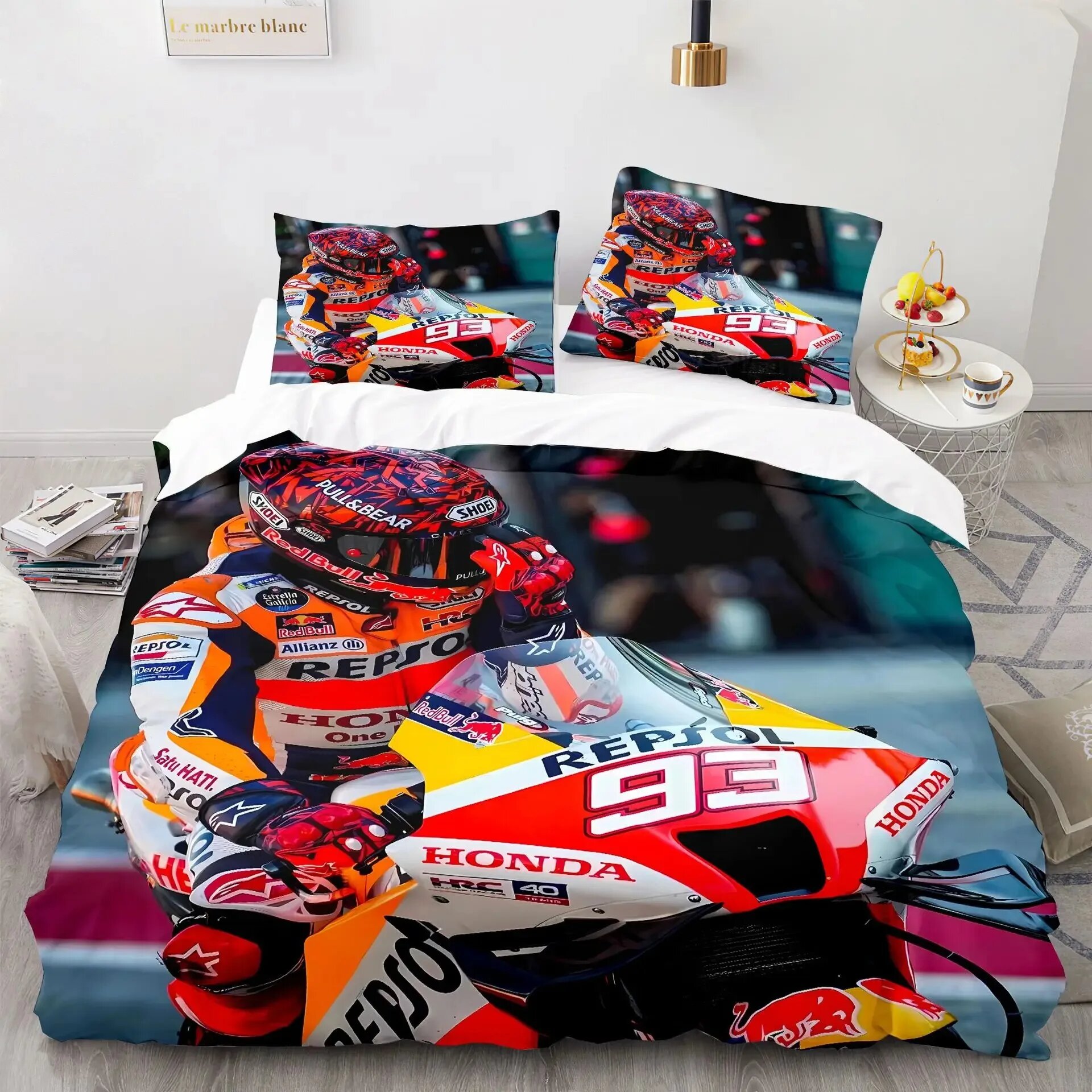 Комплект постельного белья Marquez 93, EU Double 200x200cm, Цвет 1