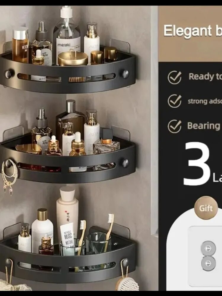 Полка Настенная Угловая, 21.5х30х5.4 см, 3 шт.