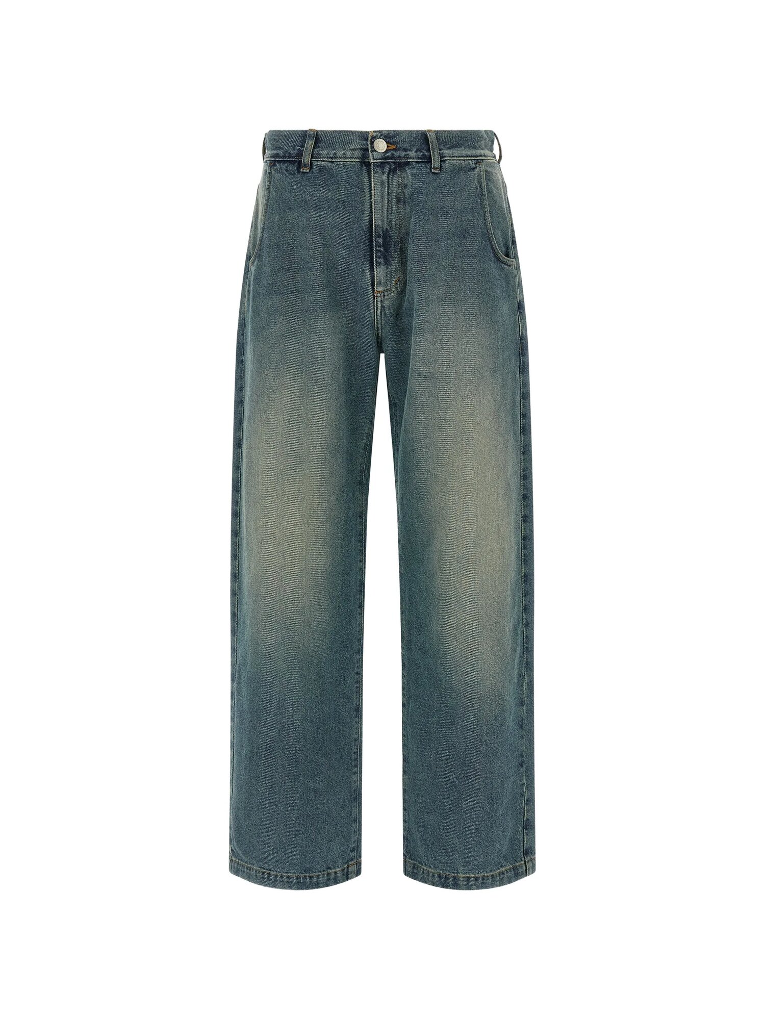 Джинсы Contrast stitching straight jeans 