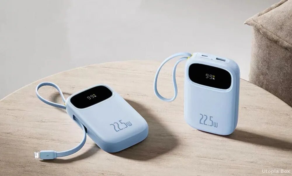 Baseus Повербанк, внешний аккумулятор, 10 000 мАн, с маркировкой ССС, Iphone 6-14, разрешено для провоза в самолёте Китая, голубой, доставка почтой