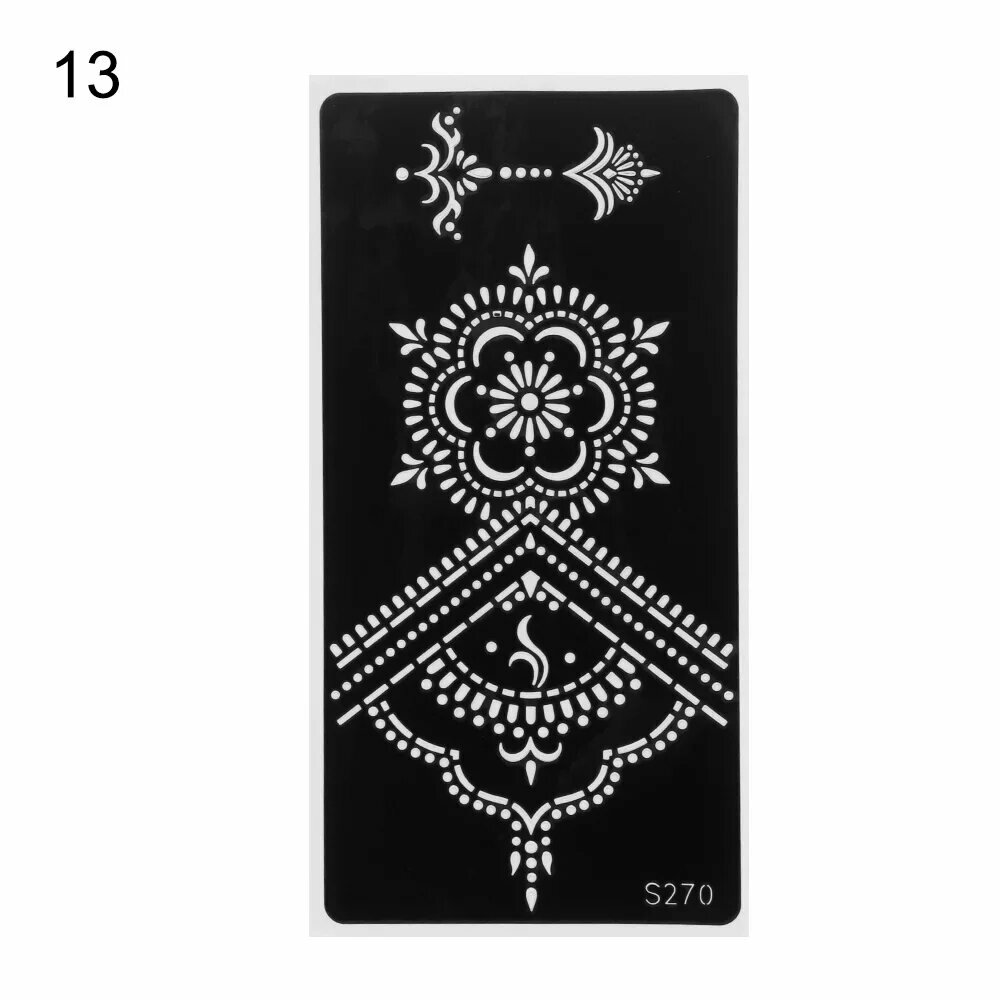 Трафарет для хны S270-1pc, цветок, ПВХ