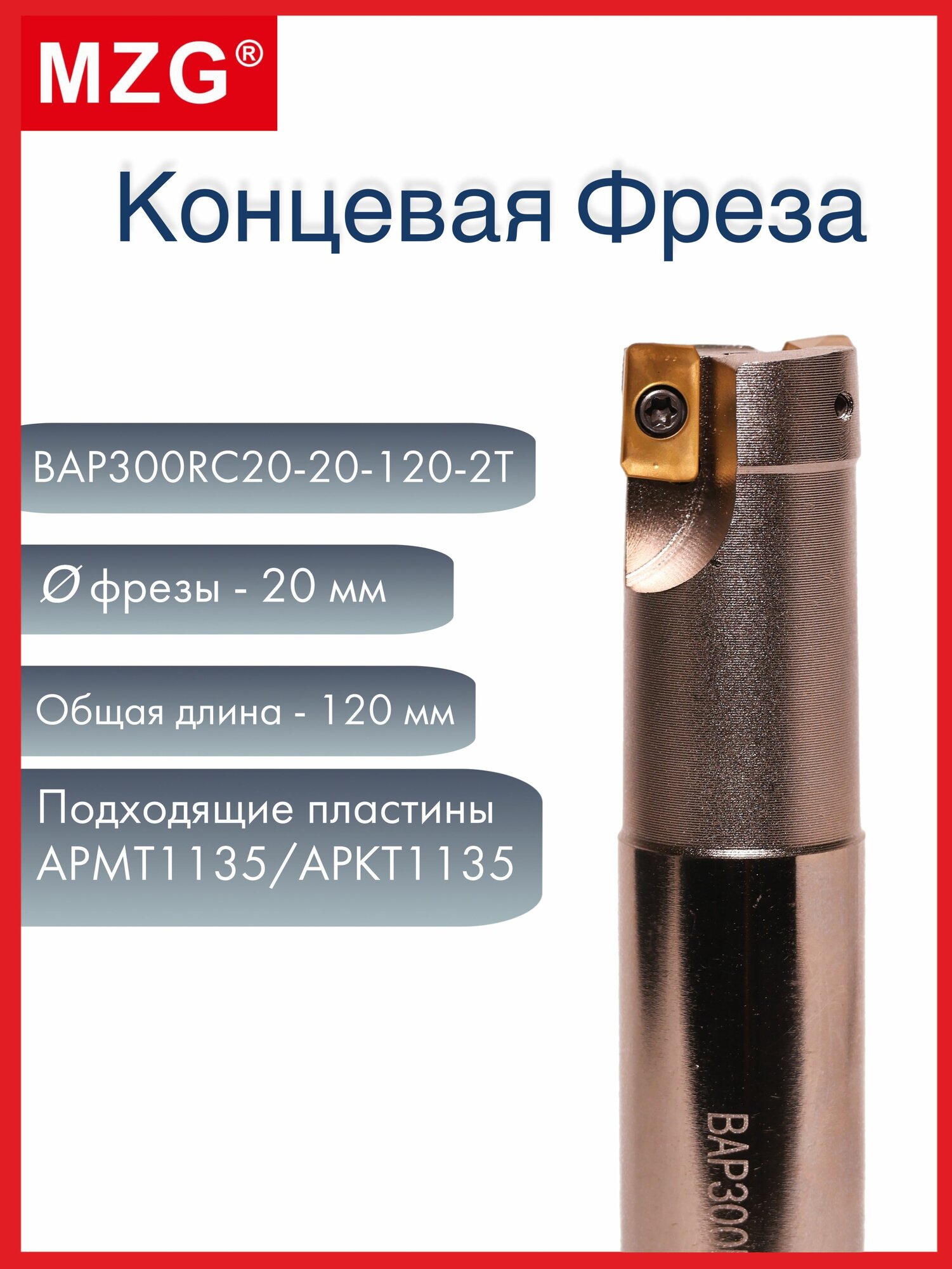 Корпус фрезы BAP300RC20-20-120-2T