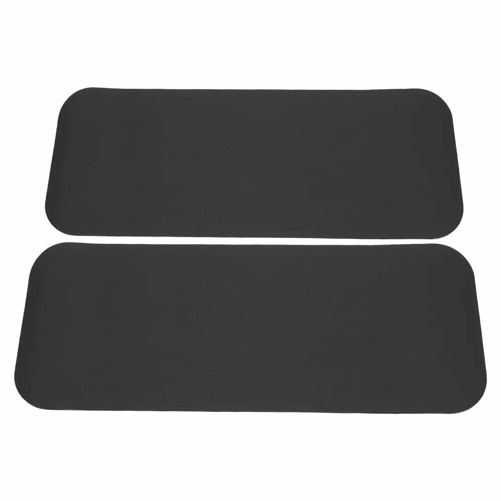 Двухштуковый набор черных ковриков из пу кожи для плавного и тихого фитнеса дома