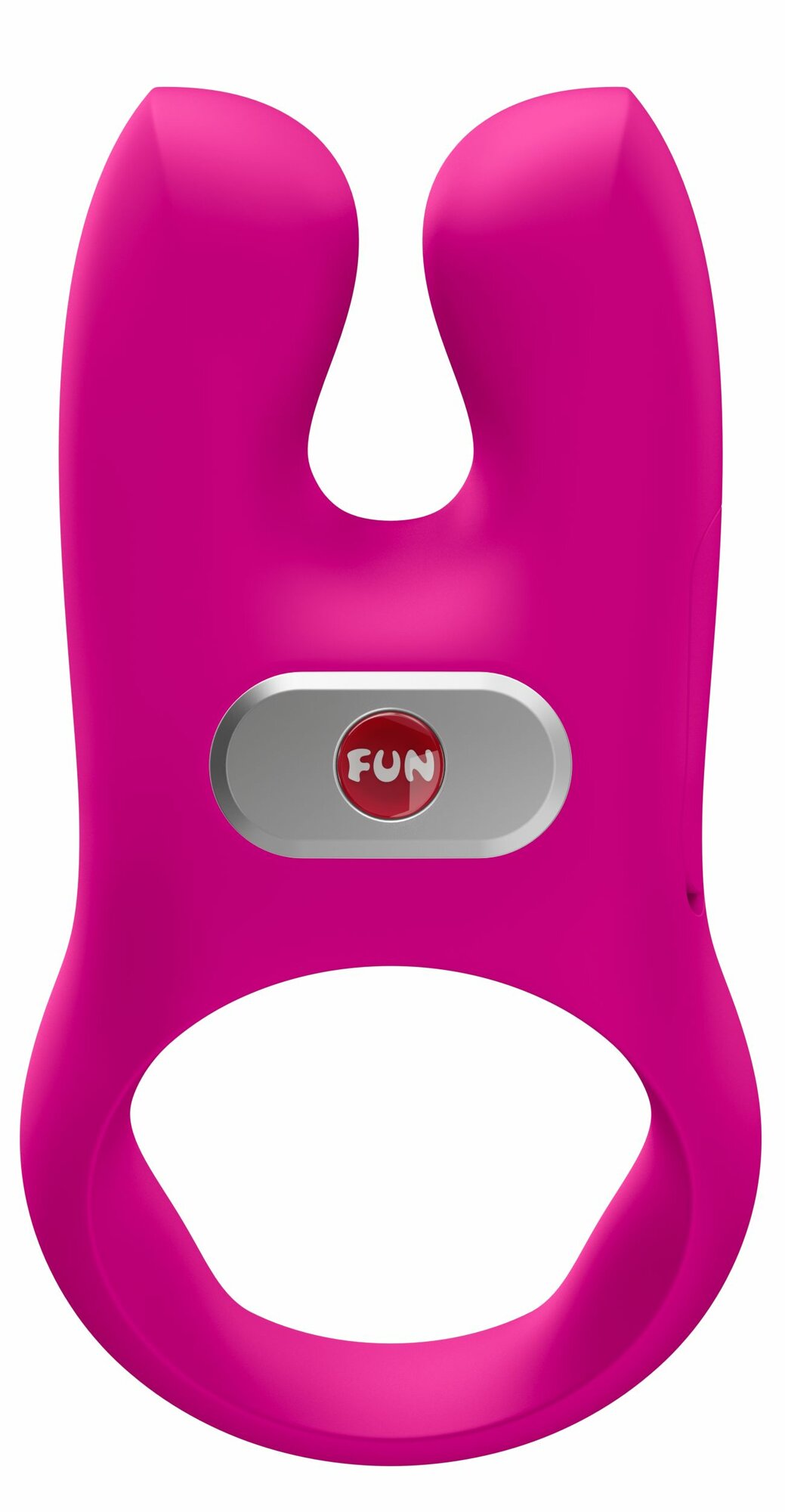 Эрекционное кольцо Fun Factory Nos Classic, с вибрацией, насадка для клитора, фуксия — фото 1