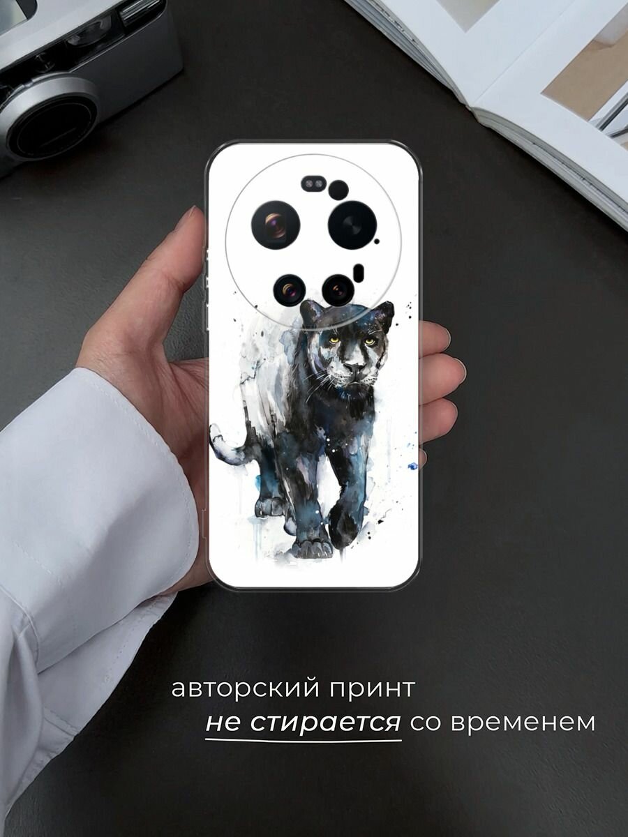 Чехол на Xiaomi 17 Ultra / Сяоми 17 Ультра с принтом Пантера арт 3 — фото 1