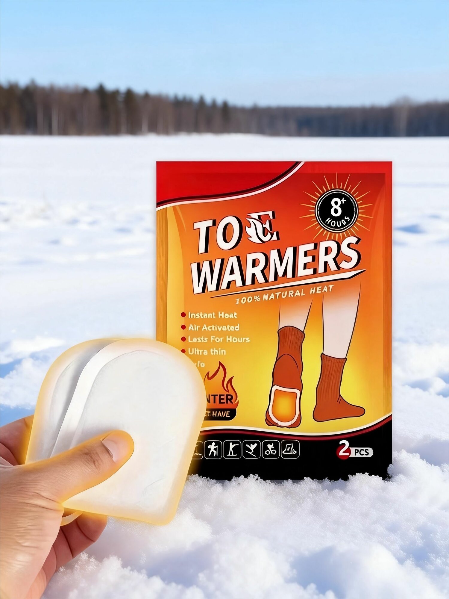 Грелка для ног самонагревающаяся химическая туристическая до 8 часов - 12 пар (24 штук)