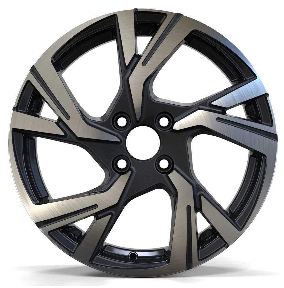 Диск автомобильный литой RST R156 16x6 4x100 et41 dia60.1 Чёрный с полированной лицевой частью