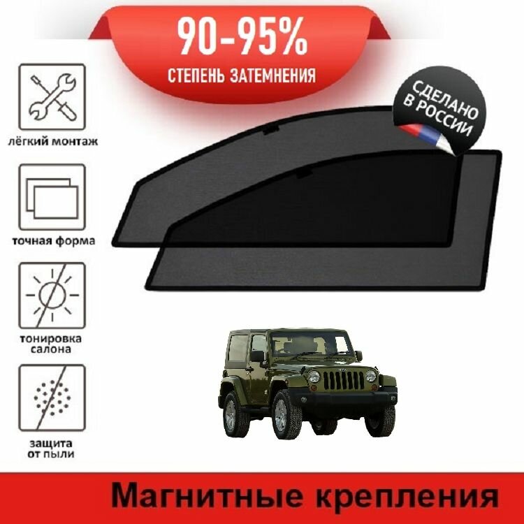 Каркасные шторки LATONIK на JEEP WRANGLER 3 (JK) (2006-2010) джип 3-ДВЕР.
