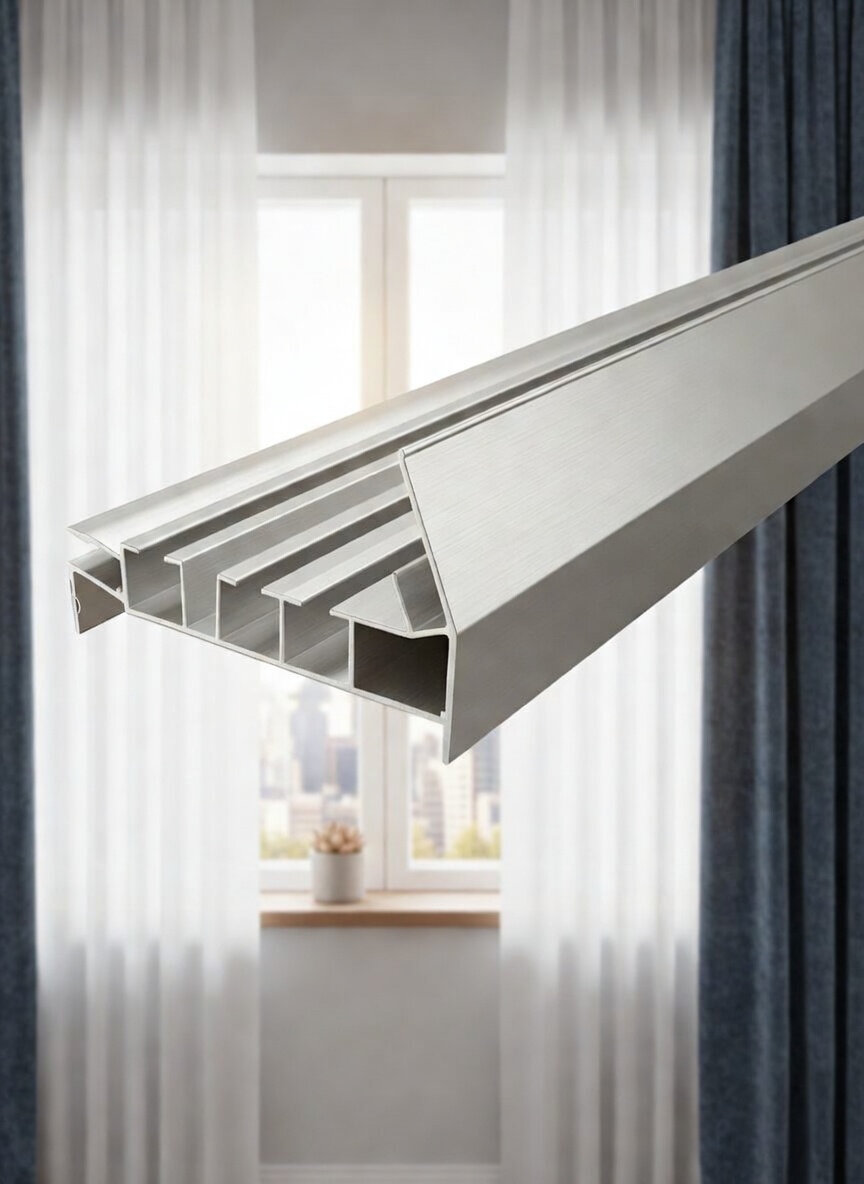 Профиль карниз ПК-5 L гардина белая 3м (2шт по 1,5м)