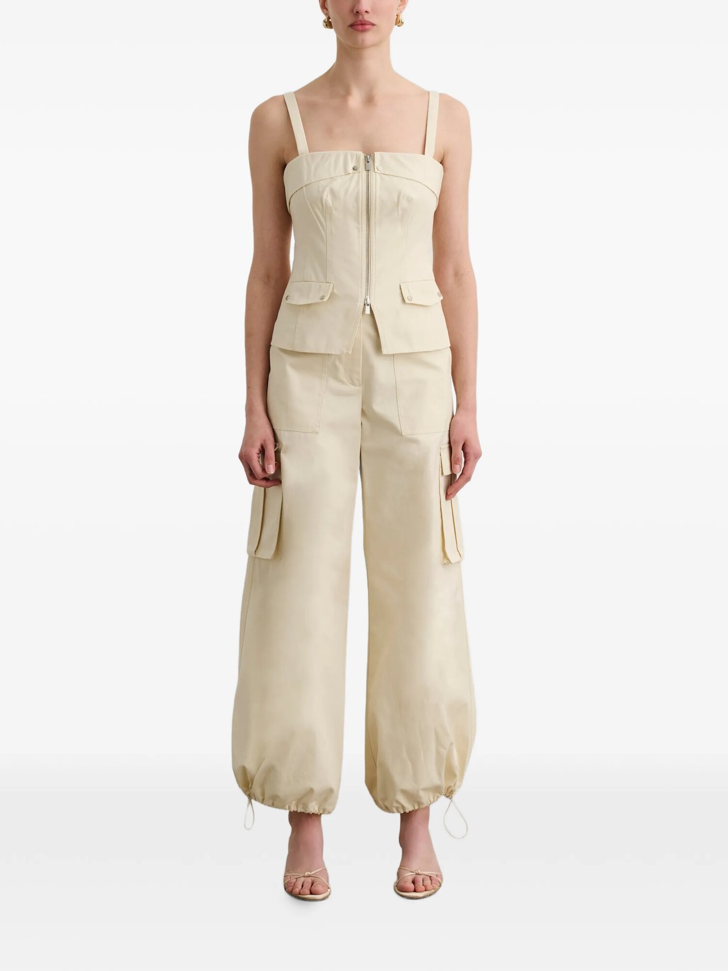 Брюки TOCCIN Wide-leg cargo pants, размер 8, разноцветный — фото 1