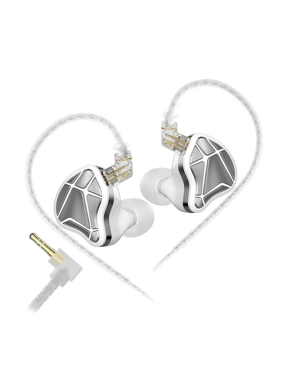KZ Axas 3.5 мм без микрофона, белый, проводные наушники