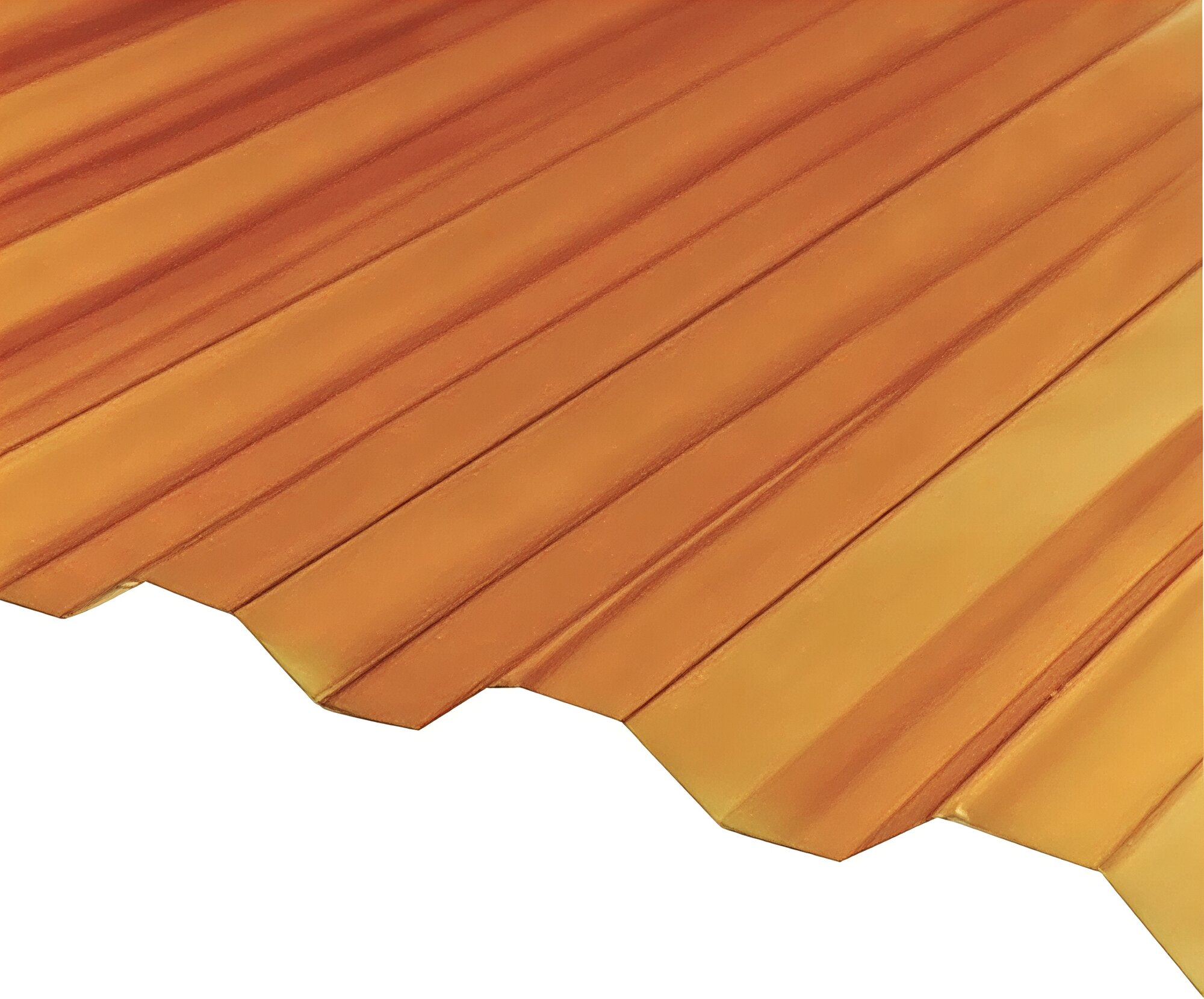 Санекс поликарбонат профилированный 0,8мм 1150х2000мм янтарь прозрачный шифер